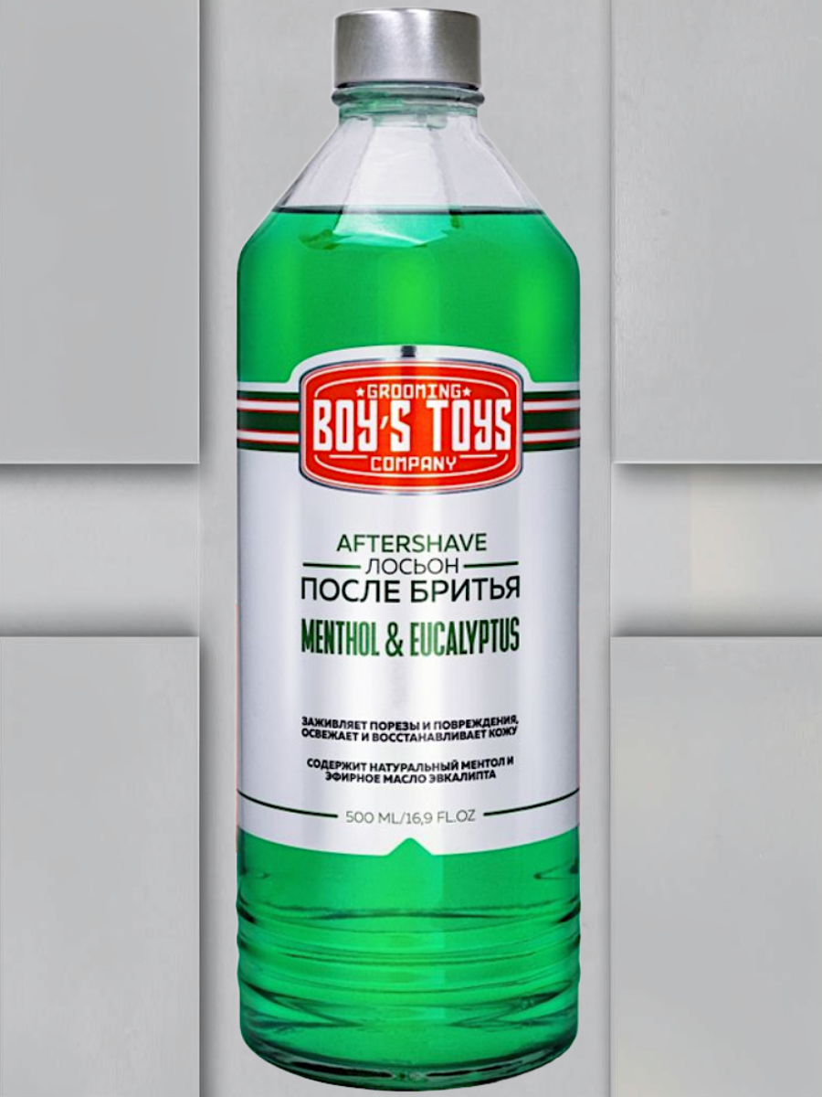 BOY'S TOYS Лосьон после Бритья с Ментол и Натуральным Маслом Эвкалипта, 500 мл
