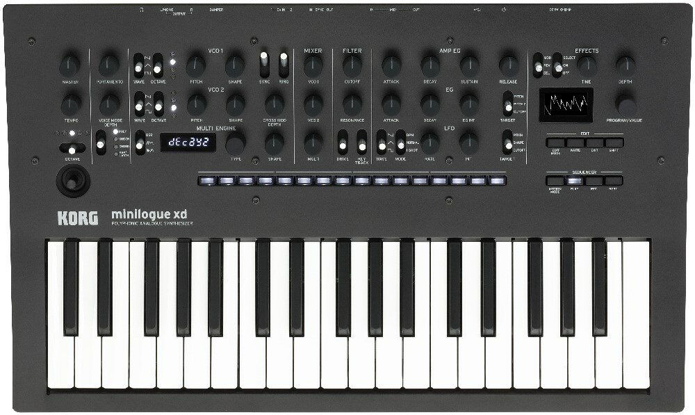 KORG minilogue xd секвенсор, 37 клавиш, чёрный