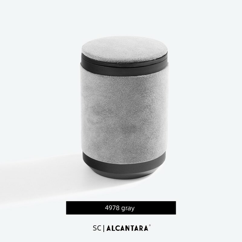 Вставной автомобильный пепельница из Alcantara с огнестойкими свойствами, универсальная посадка, цвет милано серый