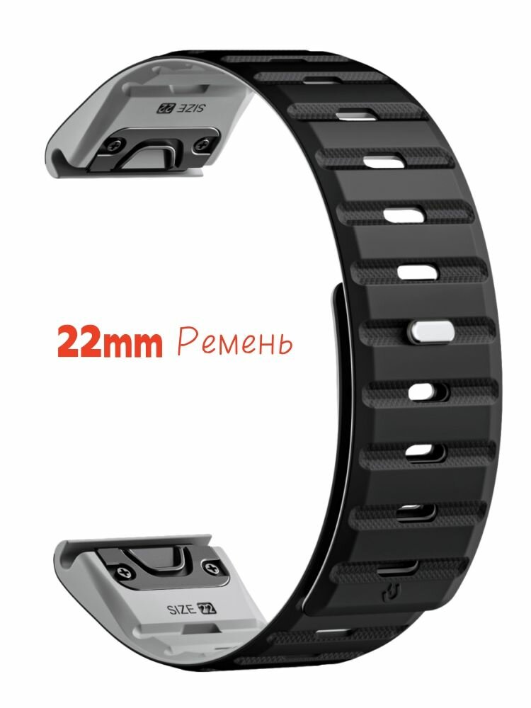 22мм Garmin Fenix8 E 6 6X Pro 7 7x 5X 5Pro Gen 2 Магнитный силиконовый ремешок Enduro 2 Descent Mk1 Браслет