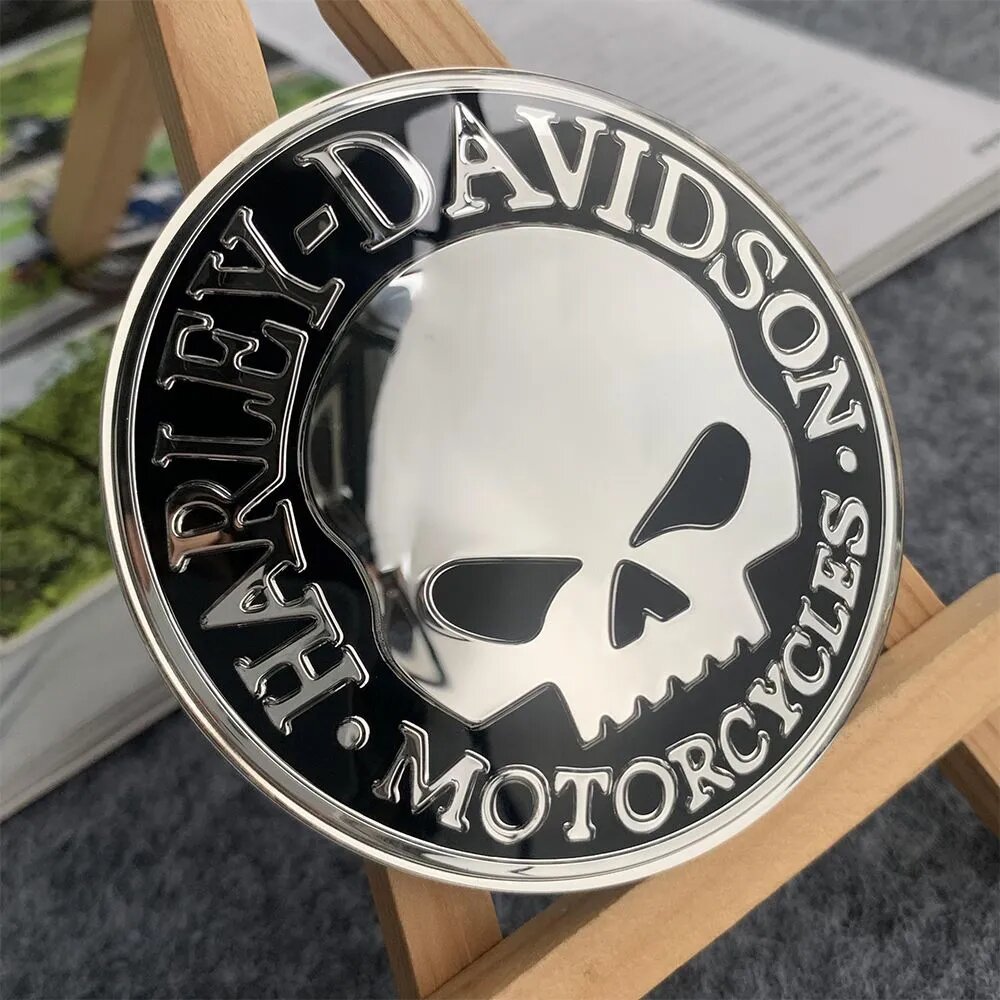 Акриловая эмблема-череп для тюнинга мотоциклов Harley-Davidson, наклейка на бензобак, двигатель и кузов, универсальный акриловый декор для мото тюнинга
