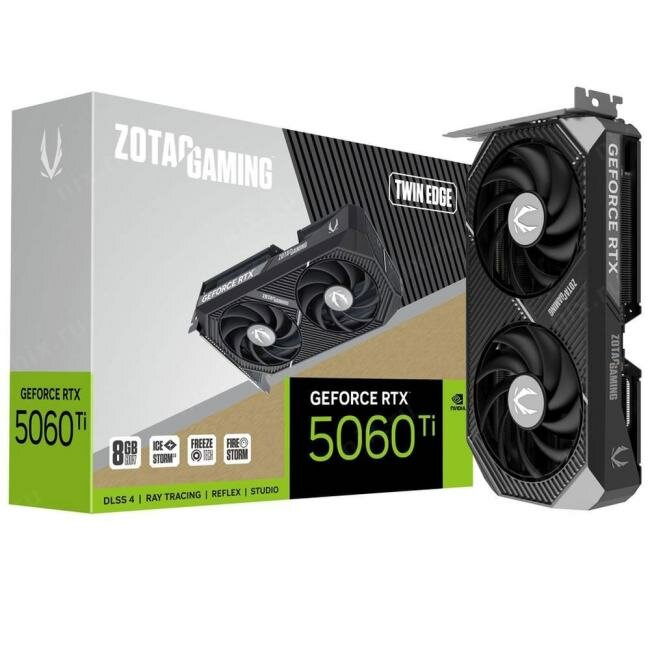 Zotac Twin Edge ZT-B50610E-10M (GeForce® RTX 5060 Ti) 8 Гб, GDDR7, 128 бит, PCI Express, 3xDP,1xHDMI