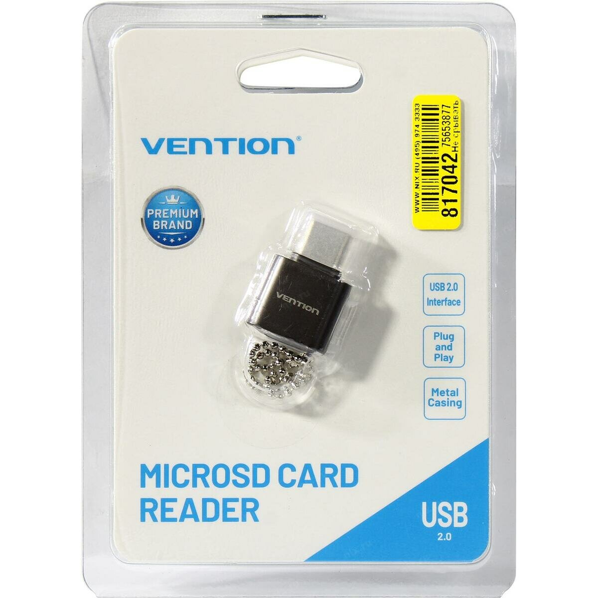 Vention CLMH0 USB-C microSD Card Reader/Writer — фото 1