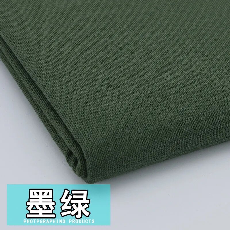 Холщовая ткань 100% хлопок синяя 1,5 м Темно-зеленый, Dark green