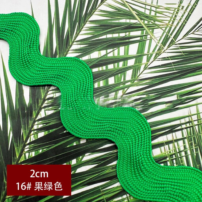 Кружевная лента Ric Rac 2 см, 50 ярдов, полиэстер Зеленый, 16 green
