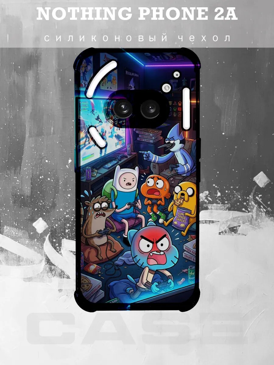 Чехол на Nothing Phone 2A с принтом мультяшные герои в игров