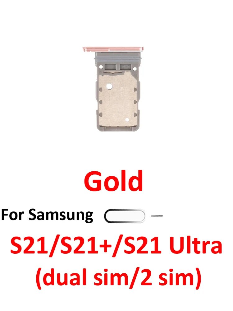 Слот SIM-карты Samsung Galaxy S21/S21+/Ultra Gold Dual SIM