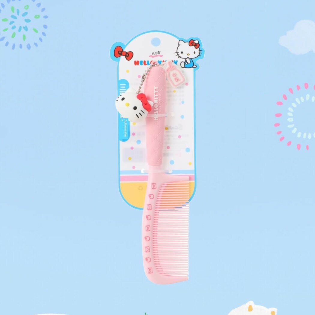 Расческа для волос Miniso Sanrio Hello Kitty, милая девчачья расческа с мелкими зубцами, плоская расческа Hello Kitty.