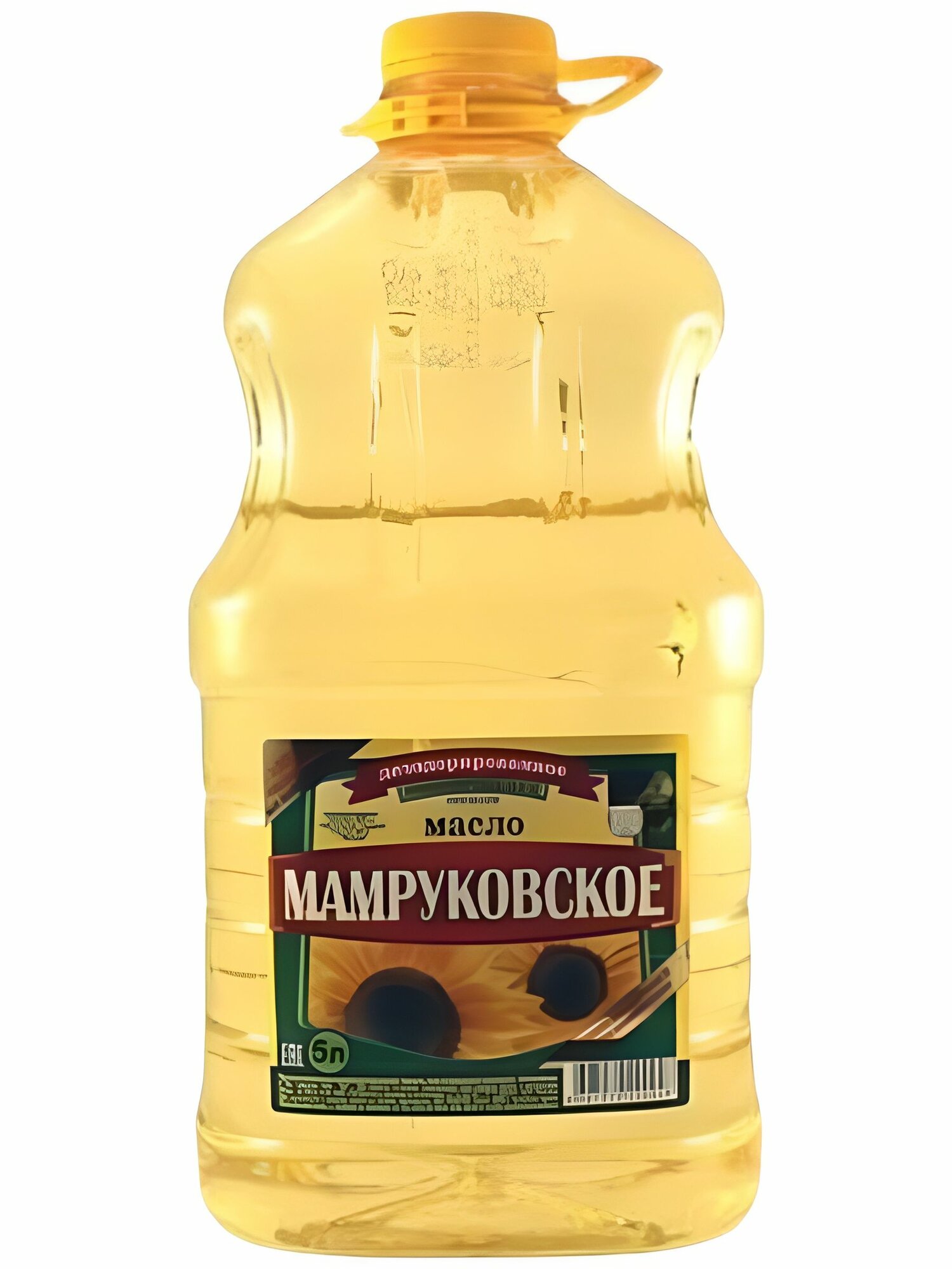 Масло Премиум Мамруковское подсолнечное рафинированное растительное халяль для салатов жарки питания 5 л