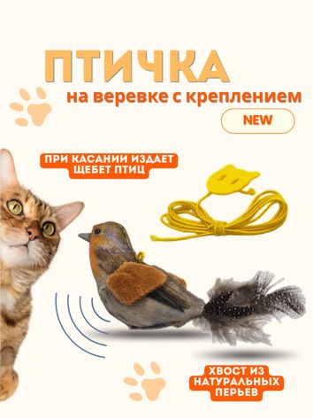 Птичка игрушка для кота