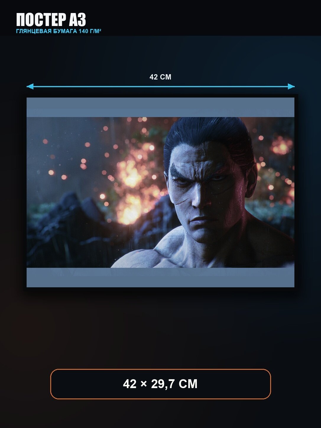 Постер Tekken Герои — фирменная атмосфера игры A3