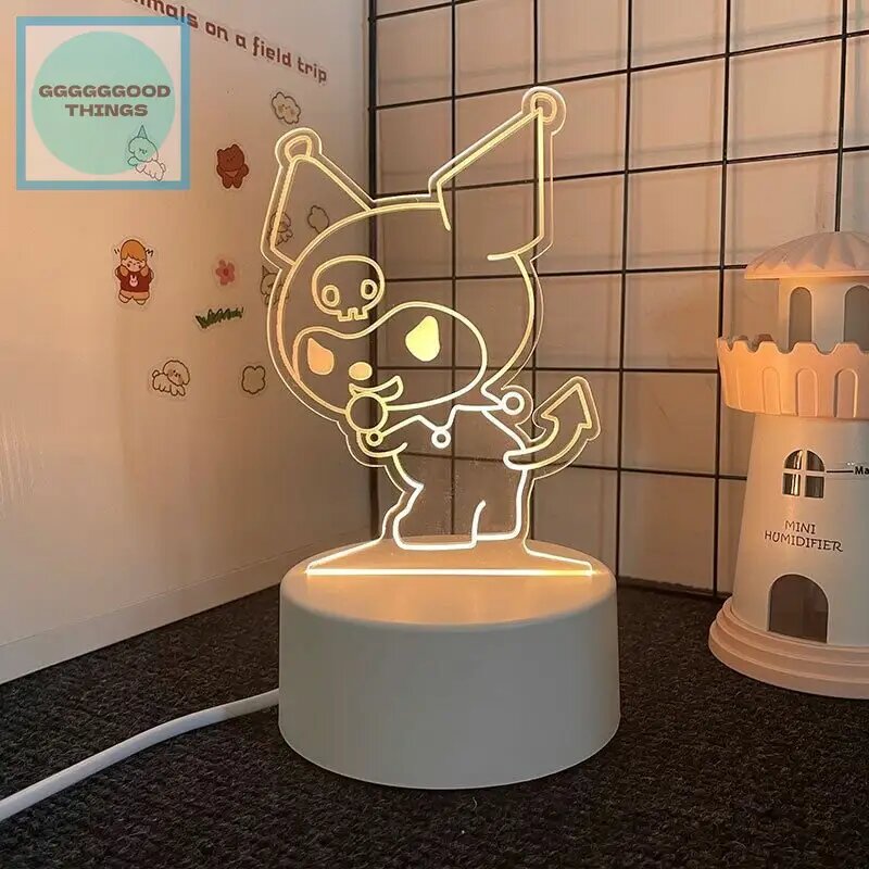 3D Ночник С USB-Питанием, Акриловая Панель, 7 Цветов RGB, Коллекция Милых 3D Моделей - Идеальный Декор для Дома и Подарок