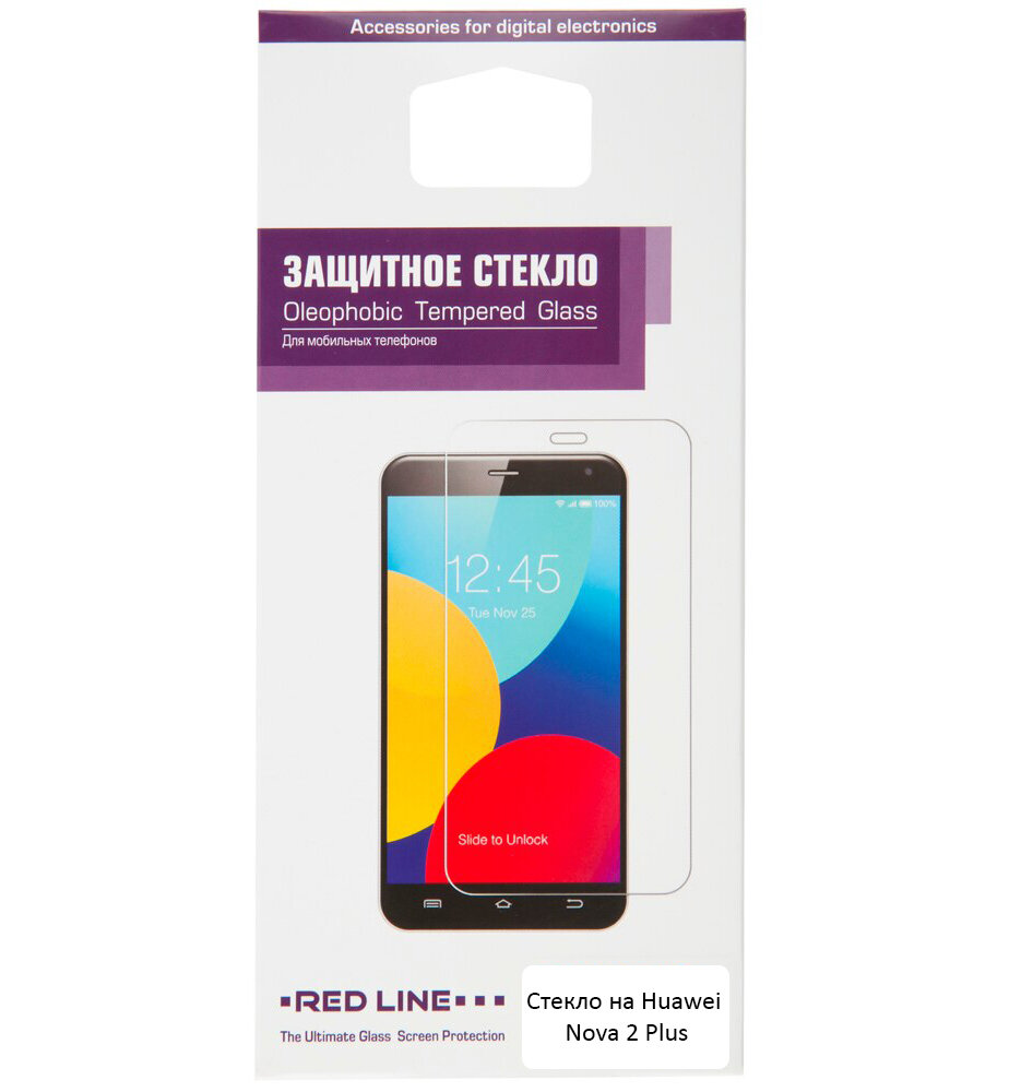 Стекло закаленное Red Line на Huawei Nova 2 Plus