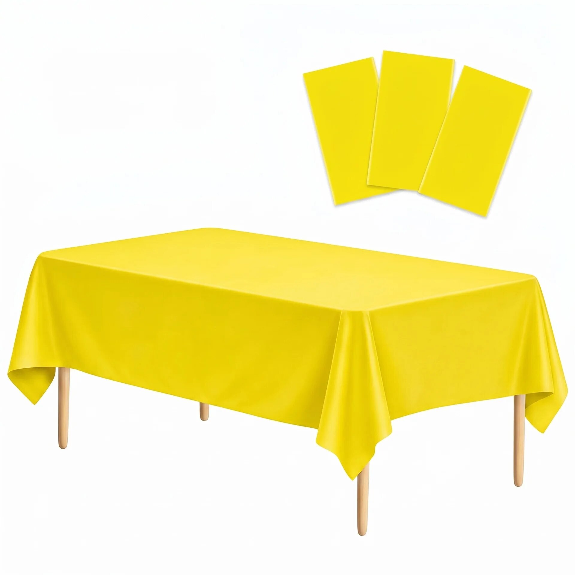 Желтая одноразовая скатерть YELLOW