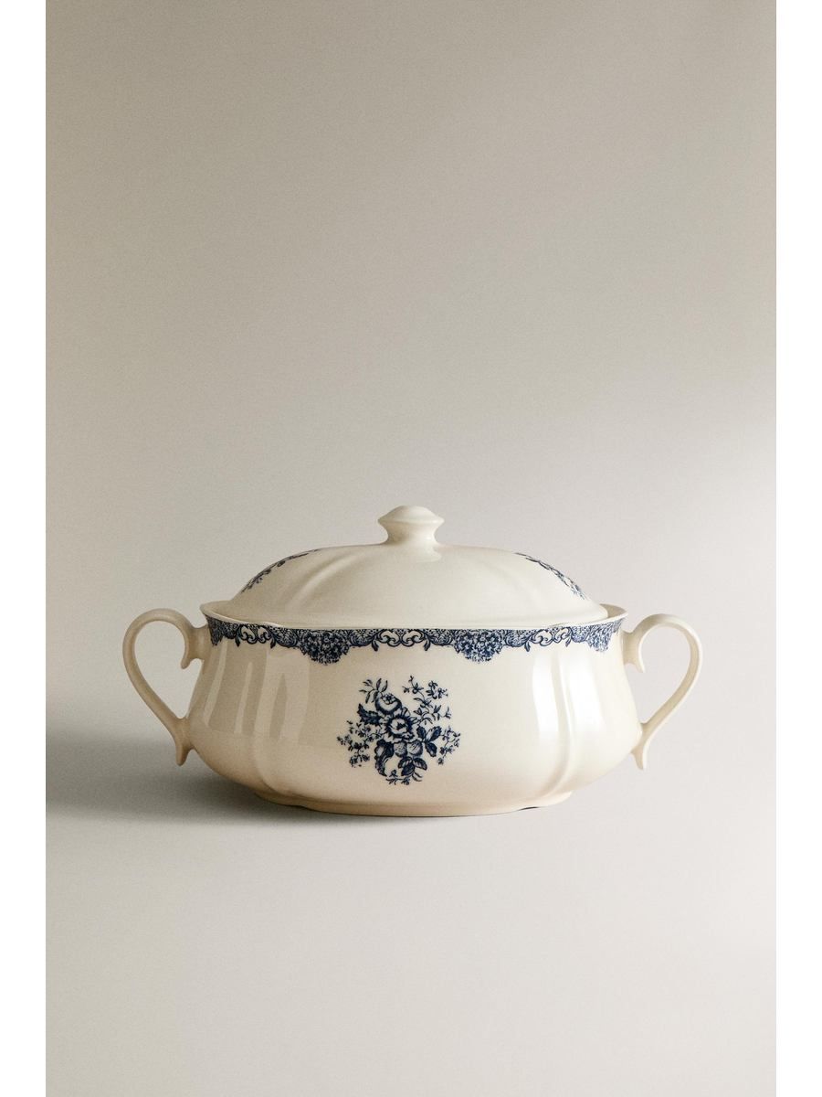 ZARA HOME Супница, бульонница керамика цвет кремовый