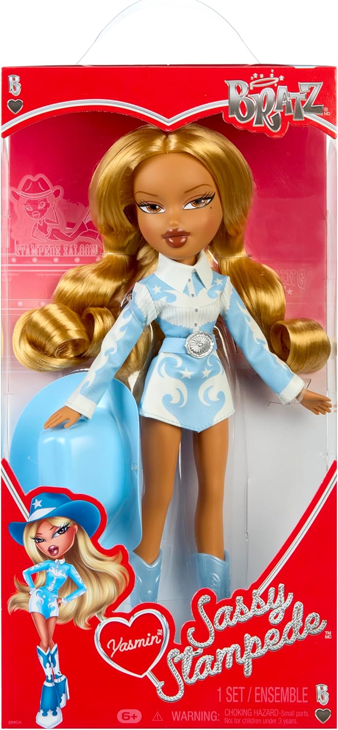 Кукла Bratz Sassy Stampede - Коллекционная кукла Yasmin/Ясмин в ковбойском стиле с полным комплектом одежды и аксессуаров - Братц 247166