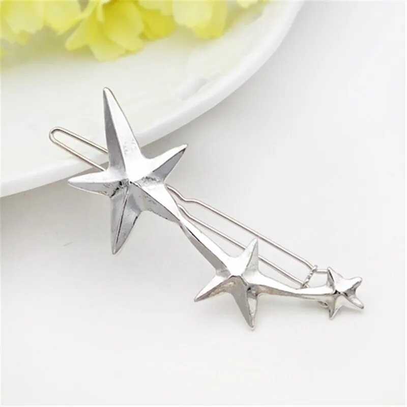 Геометрические заколки для волос Серебряный, 3Star Silver