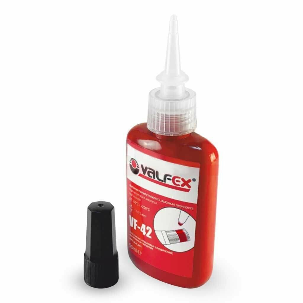 Герметик анаэробный Valfex 100 мл красный для резьбовых соединений, демонтаж с нагревом, артикул VF.42.100, Турция