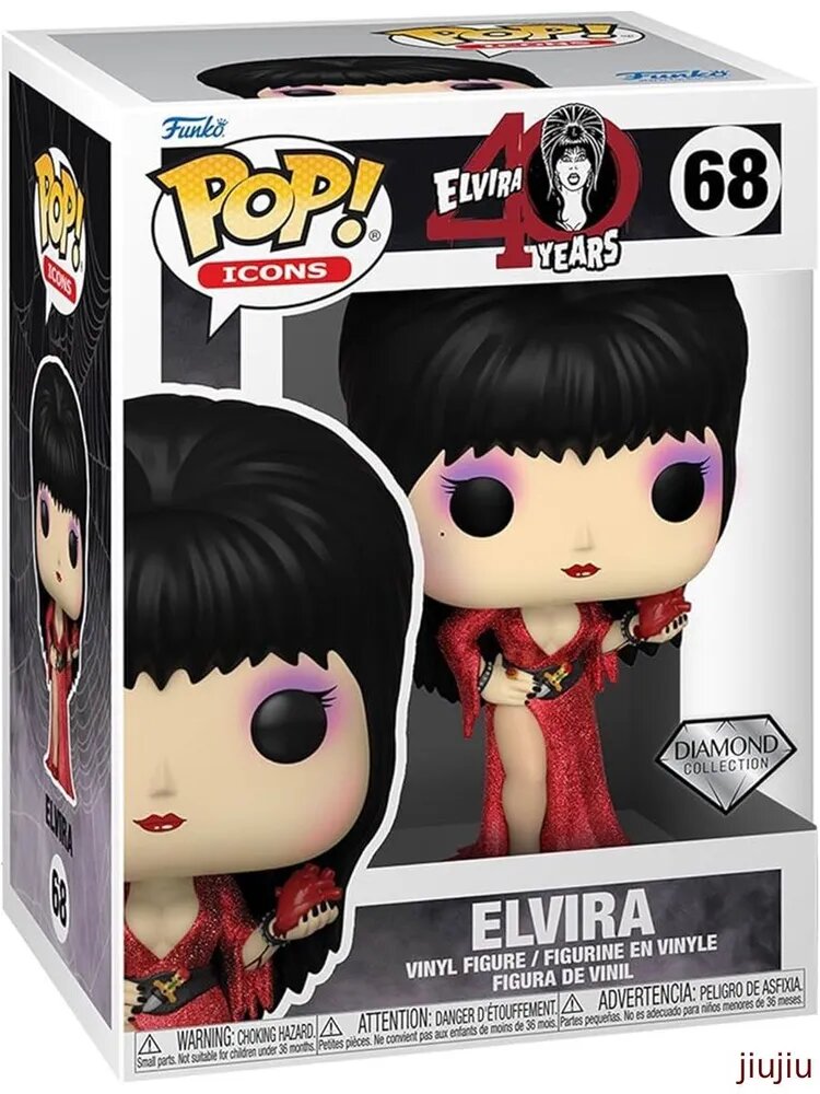 Фигурка FUNKO POP Elvira 40Years 68 Series Action Figures Elvira(Vinly)-4.31 Inches