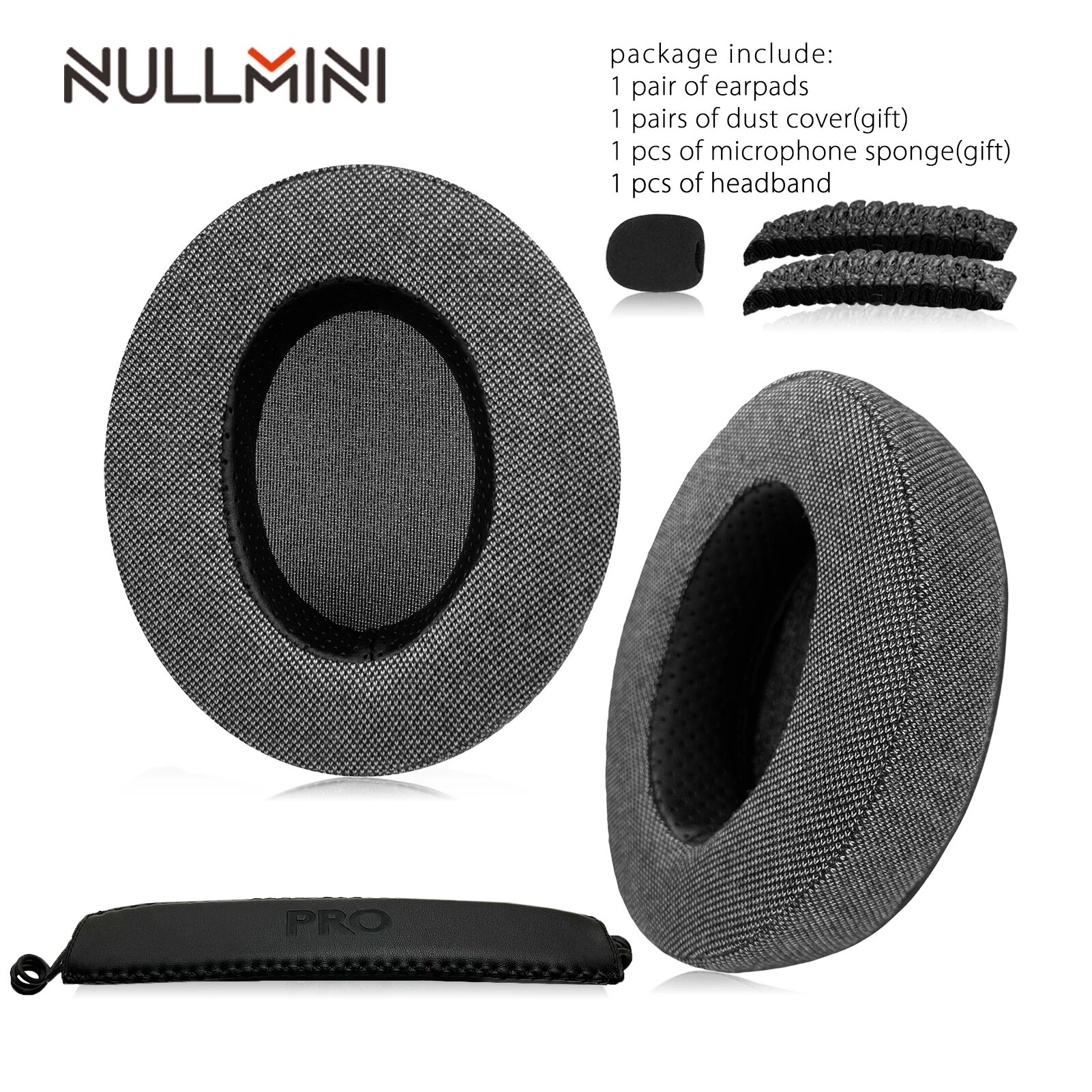 Сменные амбушюры nullmini для Logitech G Pro X, type7, band C