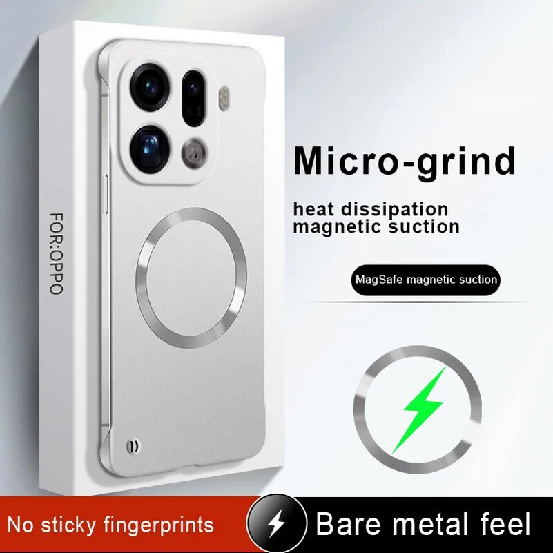 Магнитный Magsafe Чехол Oppo Find X9 Pro Silver