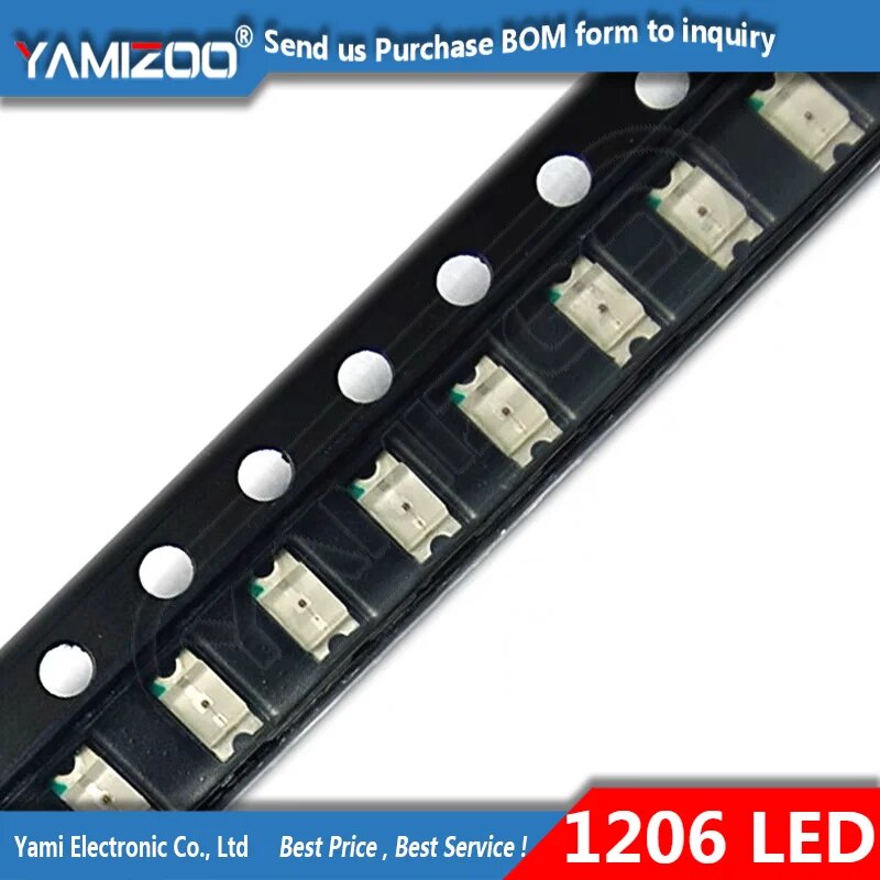 Светодиоды SMD 1206 синие, 100 шт.
