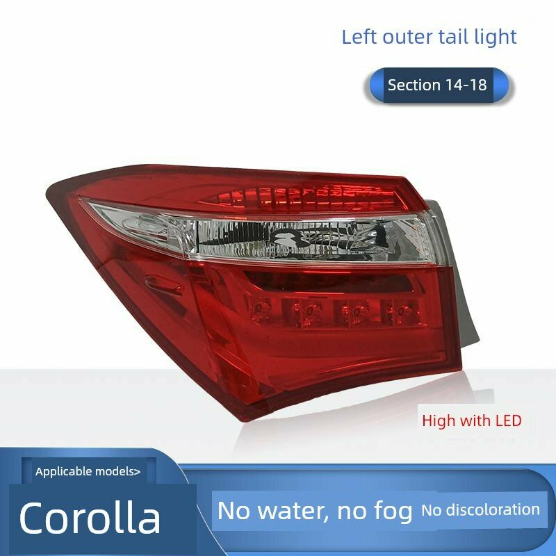 Toyota Corolla 2014-2016 Задний фонарь для водителя, левый внешний, высокая комплектация - 1 шт.