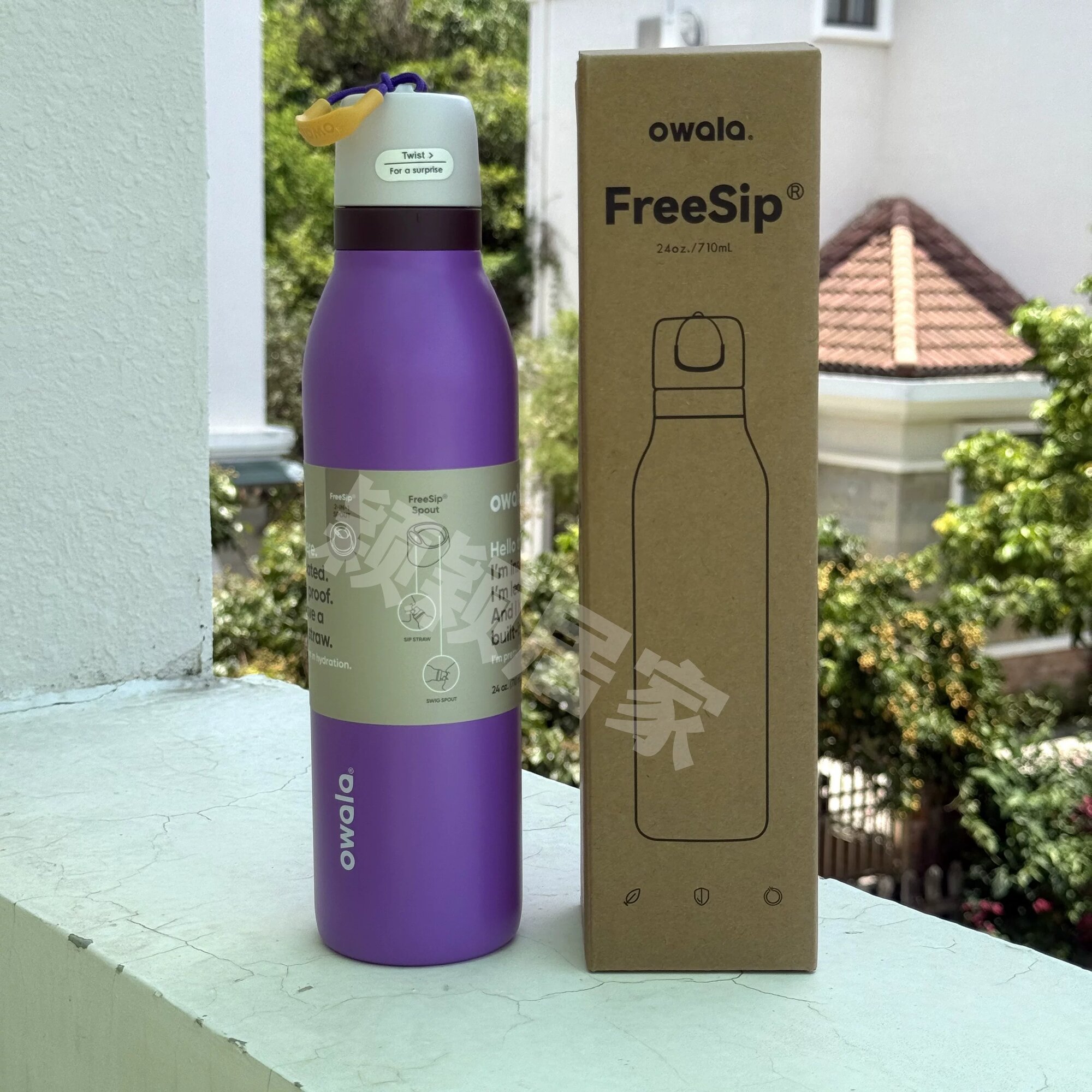 Owala Twist 24oz термосовая бутылка из нержавеющей стали для автомобиля, путешествий и повседневного использования, без