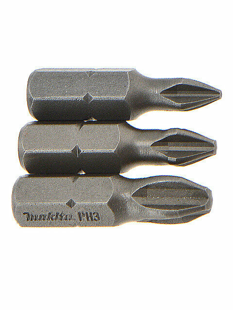 Бита (насадка) Makita PH0 / PH2 / PH3, 25 мм, C-form, 3 шт.