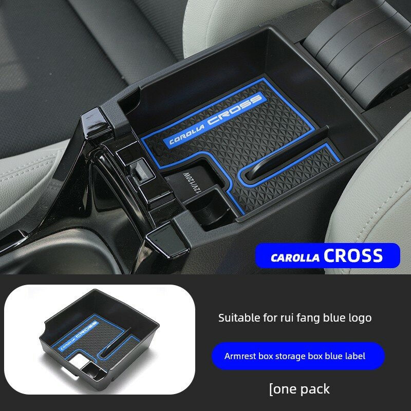 Коробка для подлокотника с синей меткой Toyota Corolla Cross 2022-2025, автомобильный аксессуар