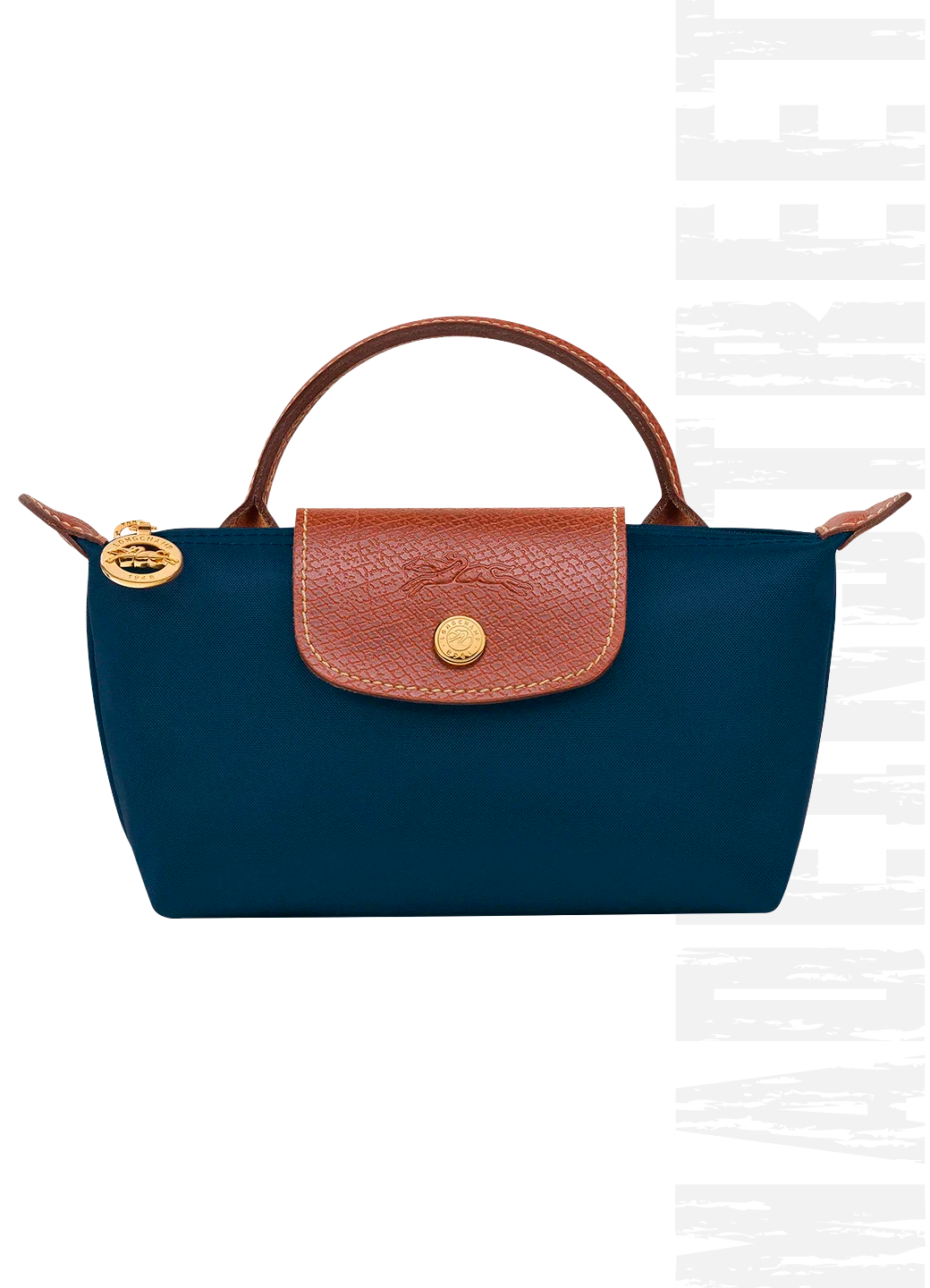 Сумка клатч LE PLIAGE ORIGINAL POUCH WITH HANDLE Navy - Recycled Canvas 17x5.5x11 (ДxШxВ)