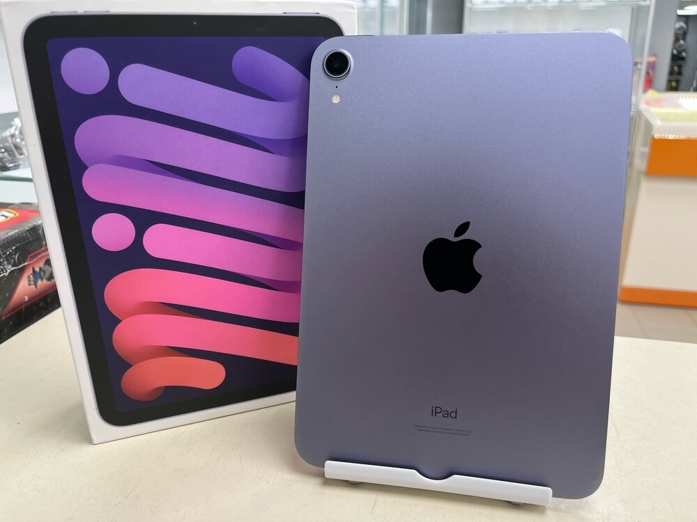 8.3" Планшет Apple iPad mini 6 64 ГБ (2021) Wi-Fi, фиолетовый (Purple) Б\У уценка АКБ 95