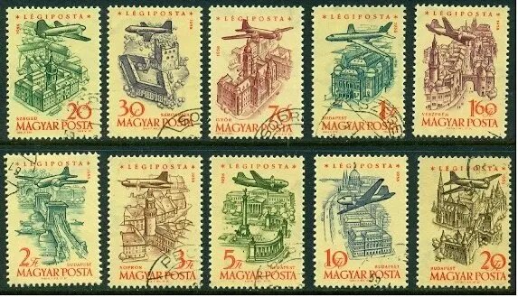 10 шт. Почтовые марки Венгрия 1958 года