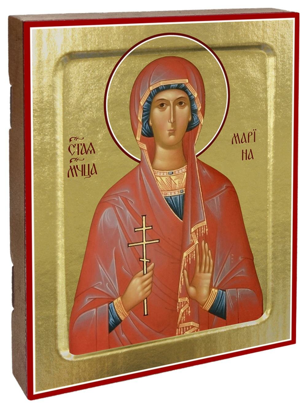Икона Марины, мученицы (на дереве): 125 х 160