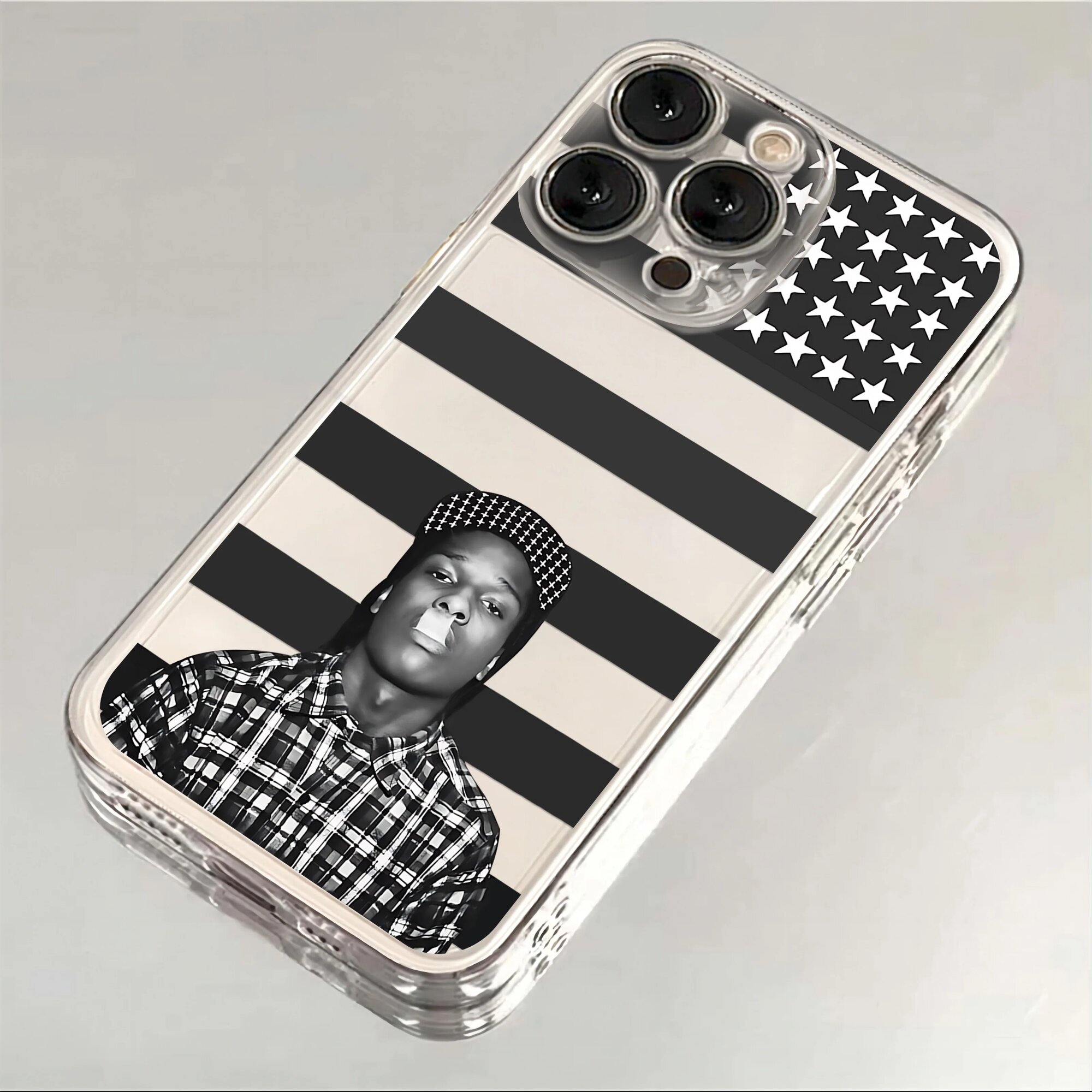 Чехол iPhone 16 ProMax ASAP Rocky, прозрачный