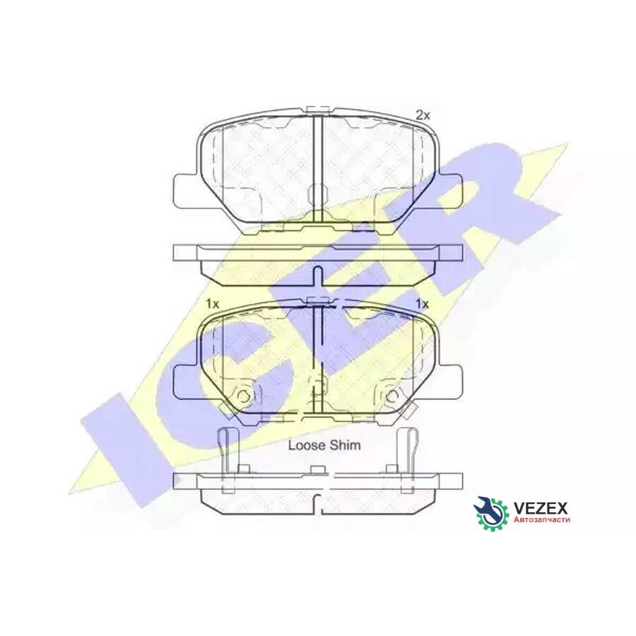ICER 182118 Колодки тормозные