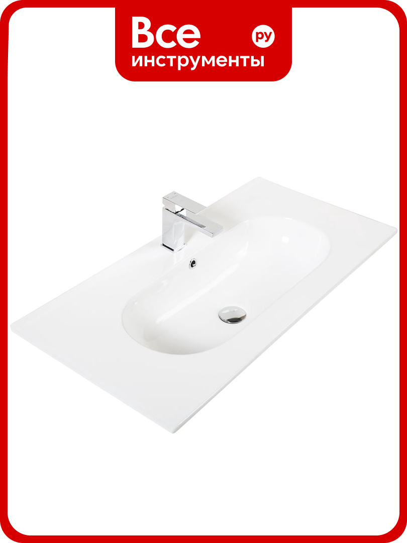Керамическая раковина BelBagno LOVE LOV-900-LVB, прямоугольная, глянцевая, для монтажа на тумбу в ванной комнате