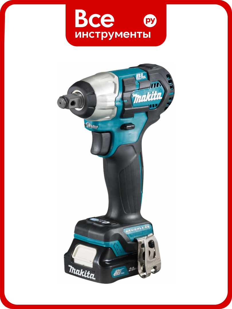 Гайковерт Makita TW161DWAE, бесщеточный, 12В, 2 аккумулятора, подсветка