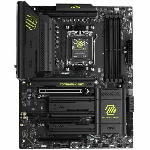 Материнская плата MSI MAG B850 TOMAHAWK MAX WIFI - AM5, AMD B850, 4xDDR5-5600 МГц, 1xPCI-Ex16, 4xM.2, ATX