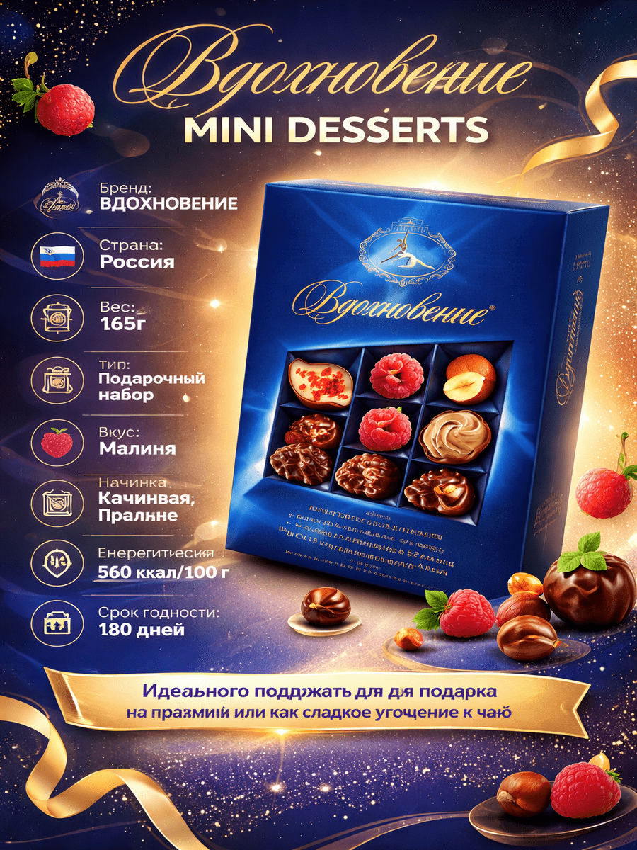 Набор шоколадных конфет Вдохновение Mini Desserts, 165г