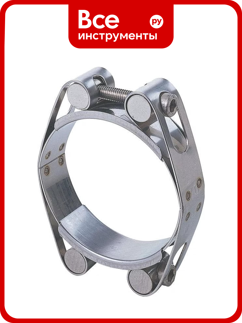 Двухболтовый силовой хомут TITAN LOCK 100-110 мм, нерж. сталь TL100-110DRCSS