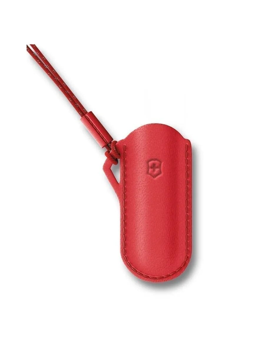 Чехол кожаный для ножа victorinox 58 мм красный с шнурком