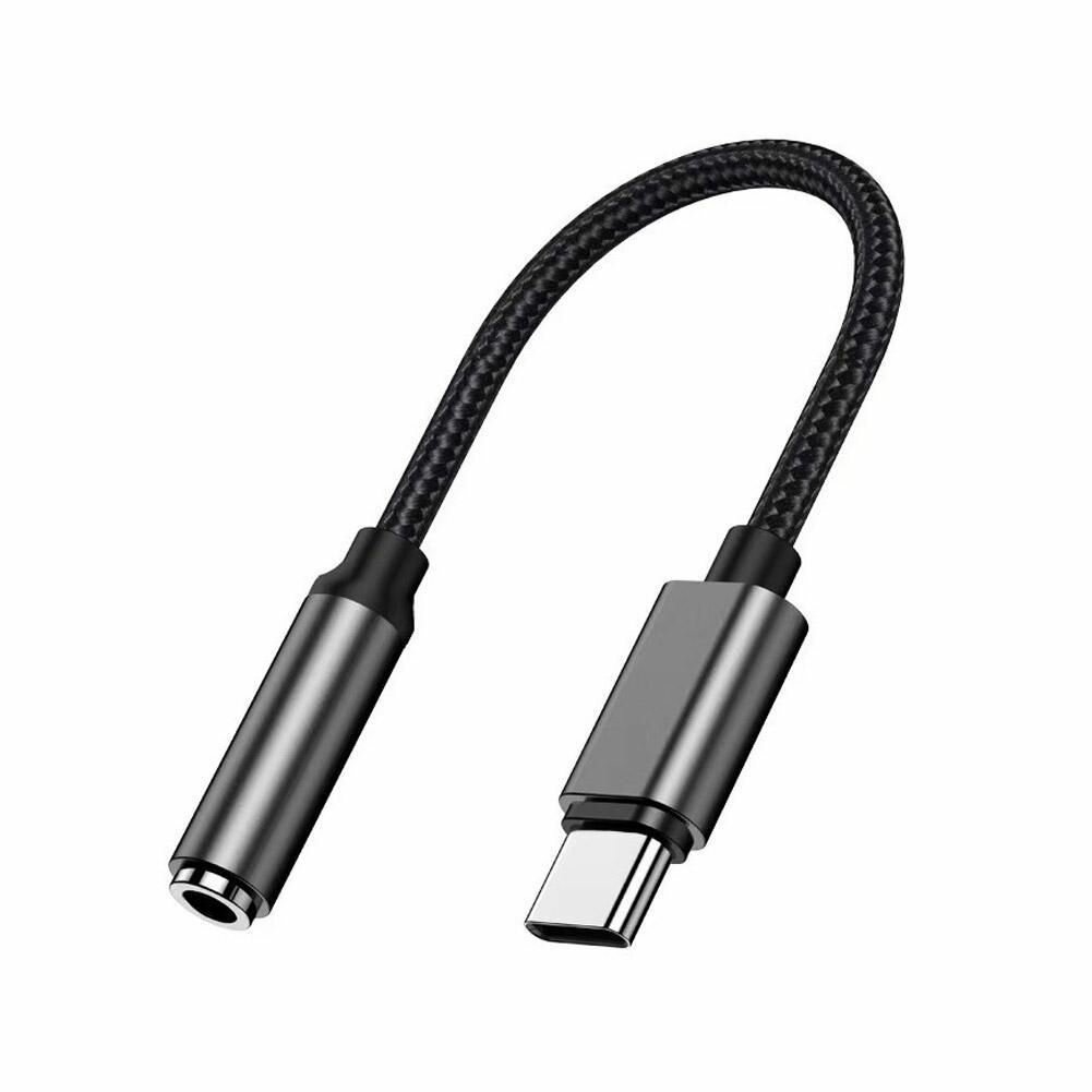 Аудио адаптер 3.5 мм на Type-C, переходник для наушников и смартфона, поддержка стереозвука, компактный и прочный