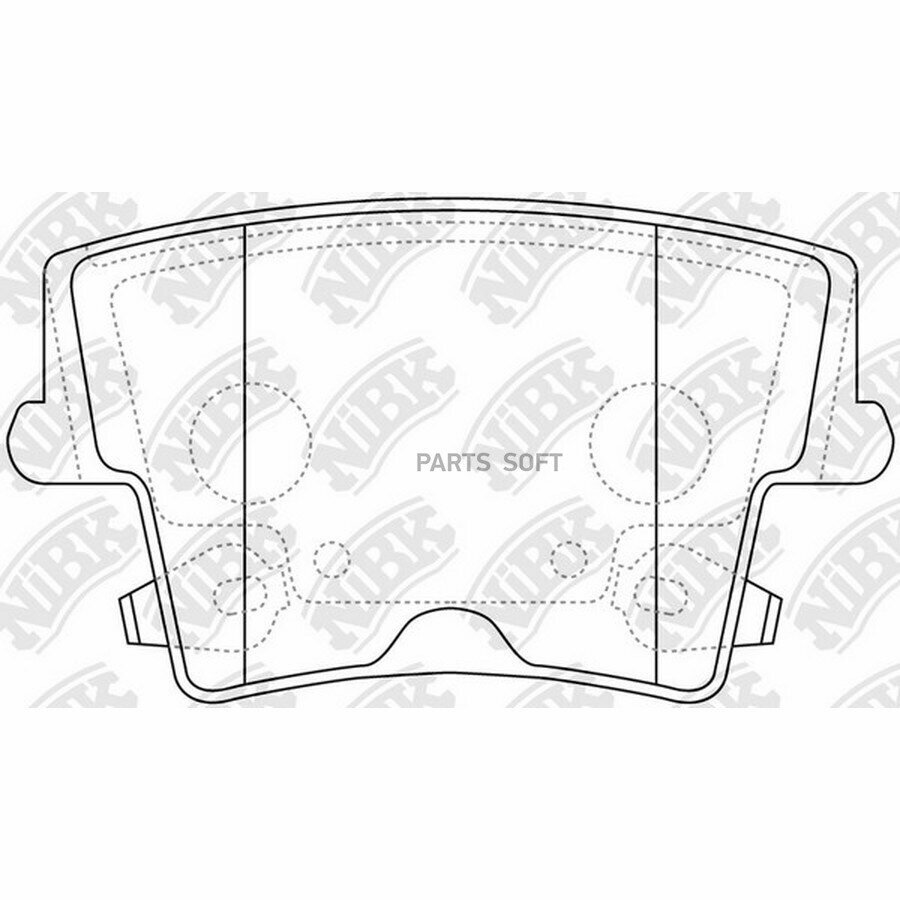 Колодки задние NIBK PN0422 от официального дистрибьютора, NIBK, артикул PN0422