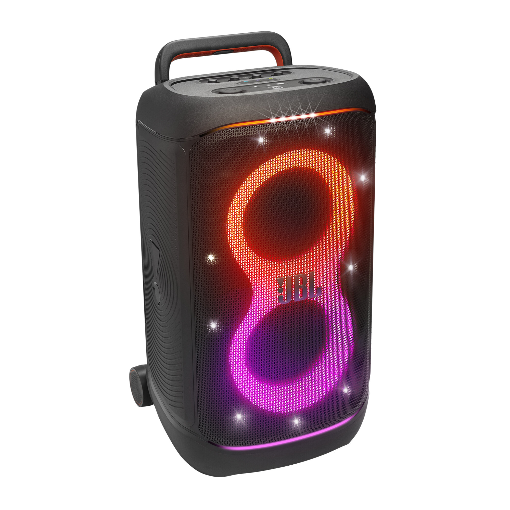 Акустика для вечеринок JBL Partybox 520 black, с колесами и ручкой для переноски