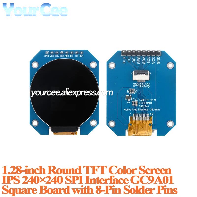 Your Cee 1.28" IPS Round TFT 240x240 экран