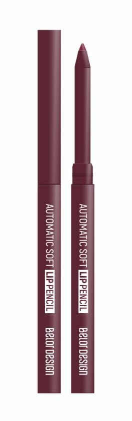 Belor Design Механический контурный карандаш для губ Automatic soft lip pencil, Тон 208 Plum