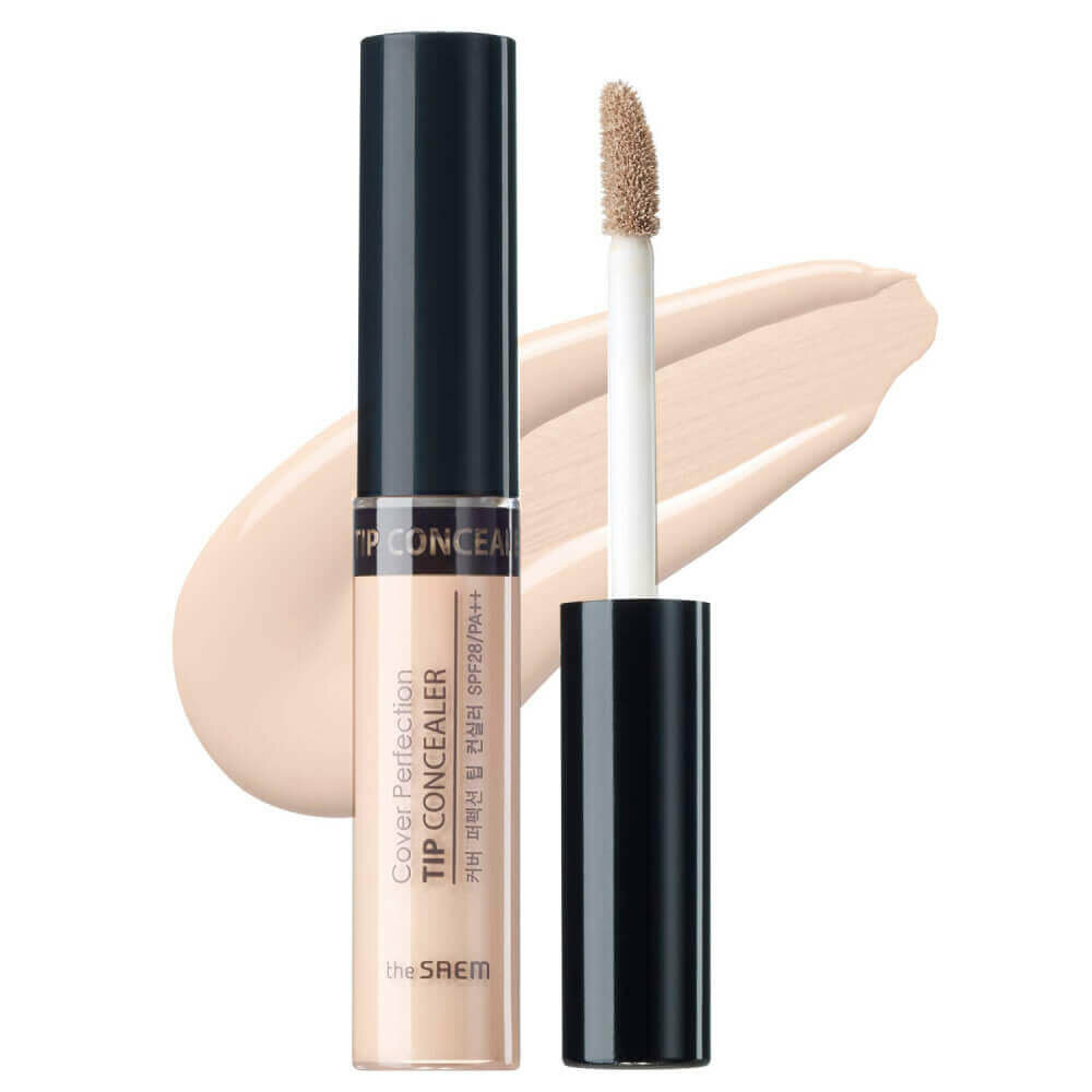 The Saem Cover Perfection Tip Concealer Локальный консилер против несовершенств тон 01 Clear Beige 6,5 г