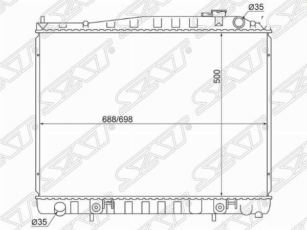 Радиатор SAT NS000R50-D Nissan Terrano 95-02 / Infiniti QX4 96-03