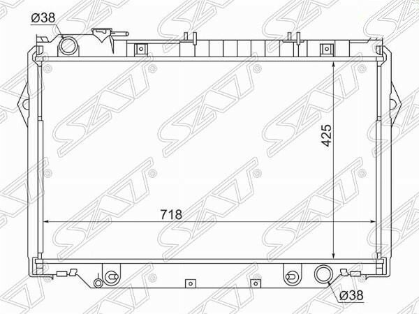 Радиатор SAT TY0009-J80D-AT Toyota Land Cruiser J80 89-97
